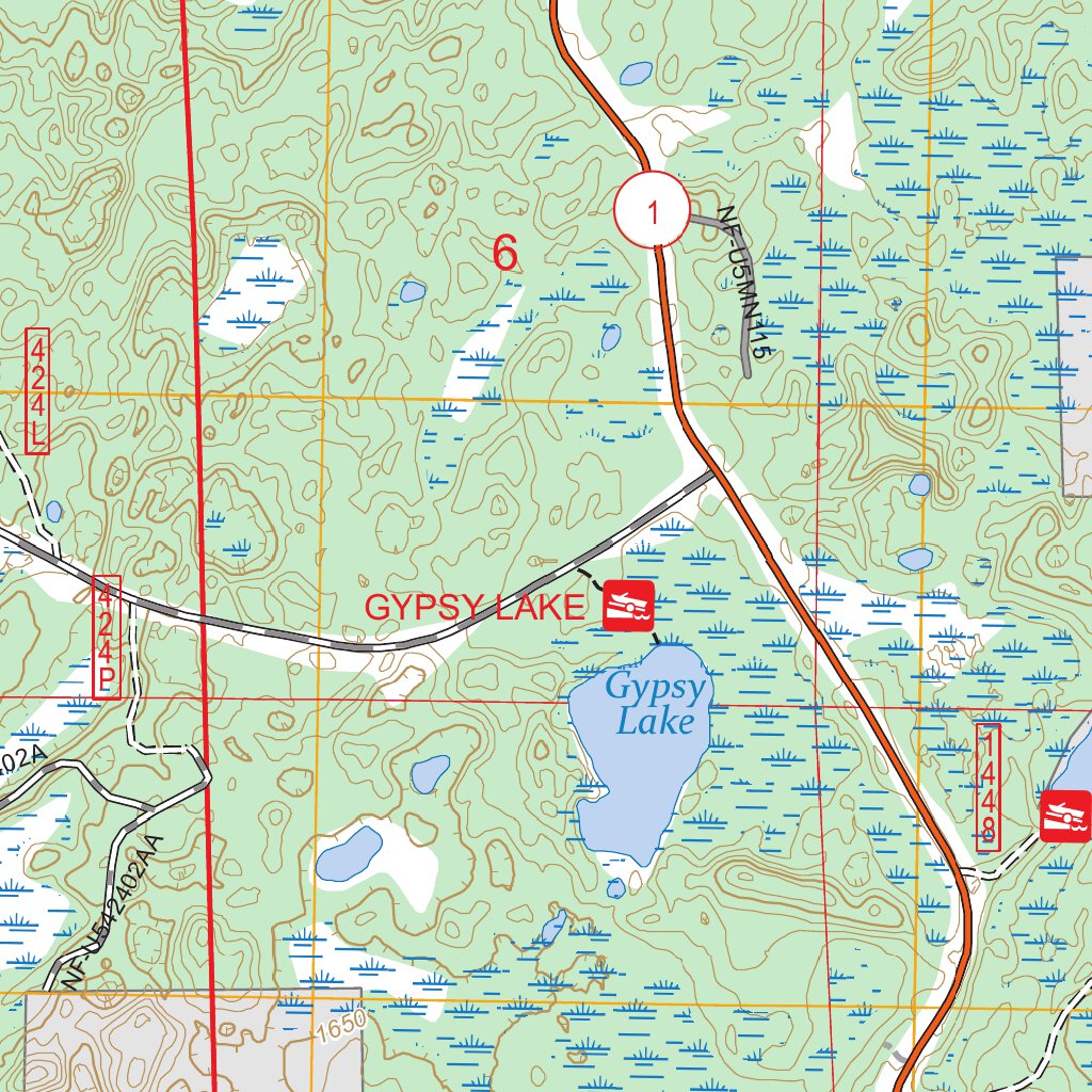 Slate Lake West, MN FSTopo Map by US Forest Service - Topo | Avenza Maps