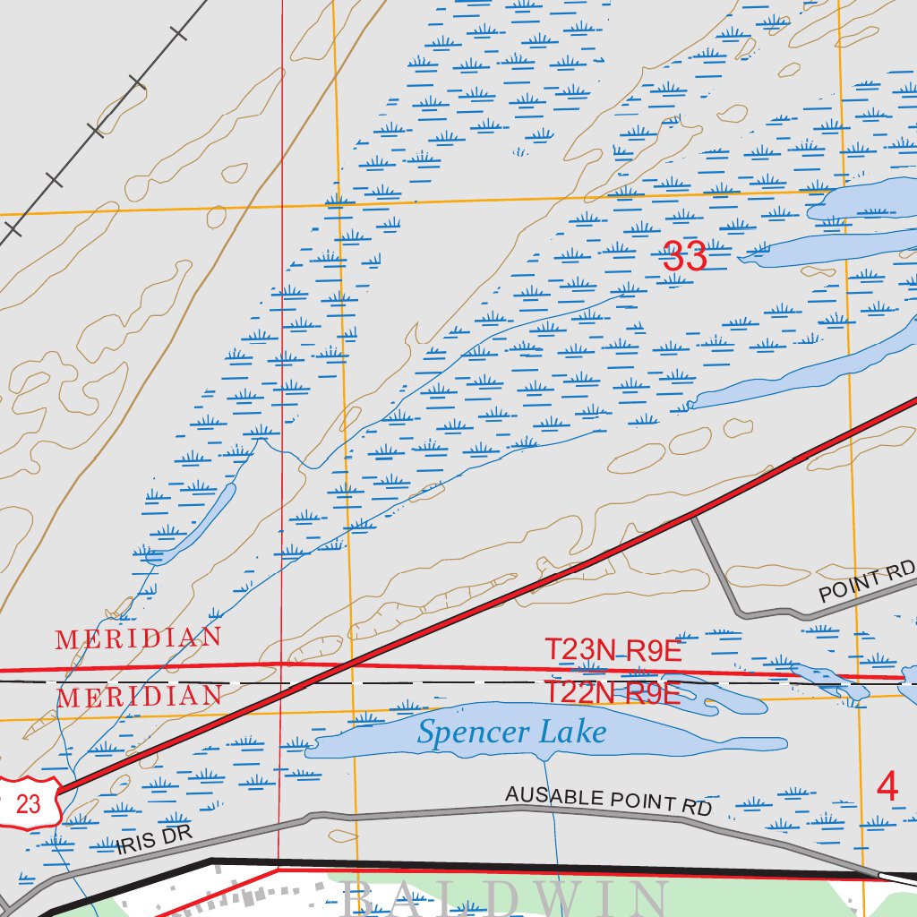 Spencer Lake, MI FSTopo Map by US Forest Service - Topo | Avenza Maps