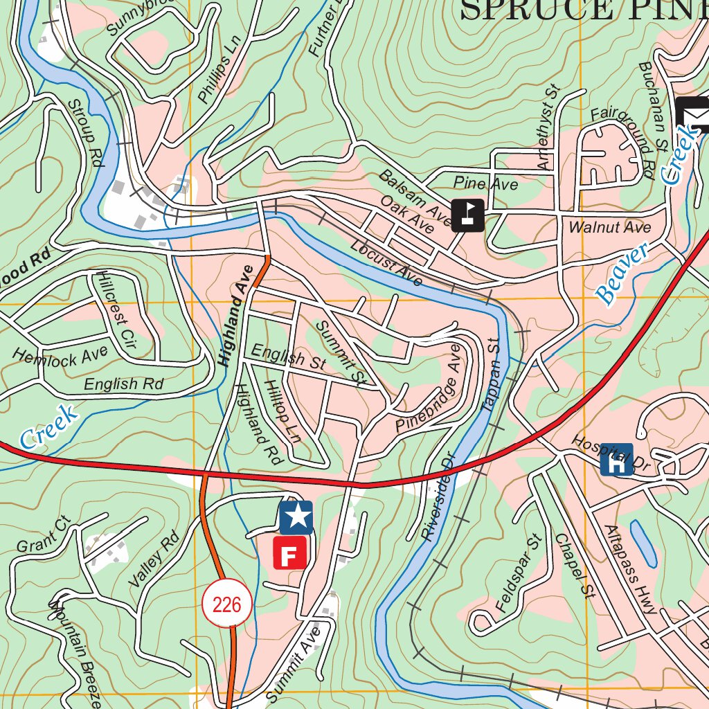 Spruce Pine, NC FSTopo Map by US Forest Service - Topo | Avenza Maps