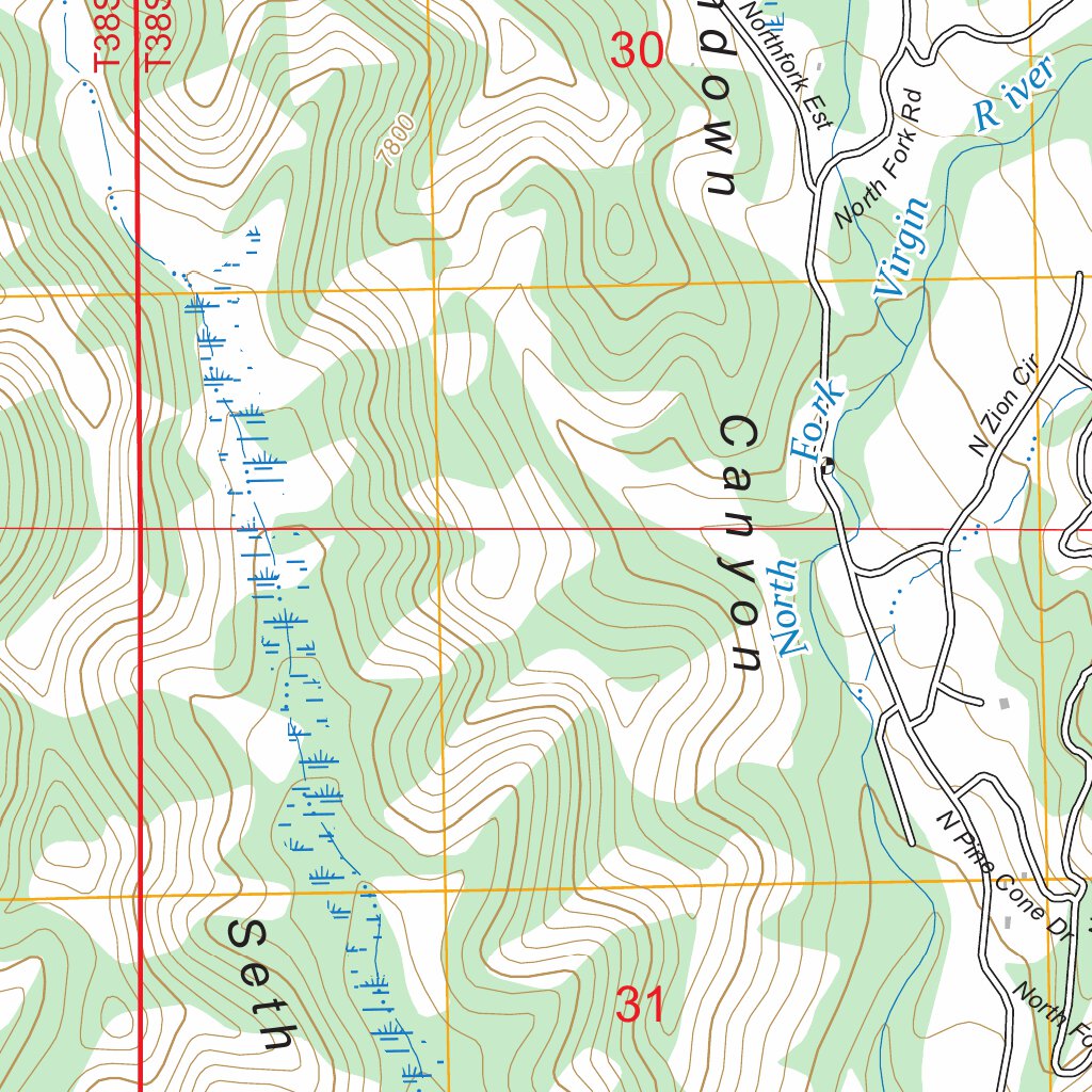 Straight Canyon, UT FSTopo Map by US Forest Service - Topo | Avenza Maps
