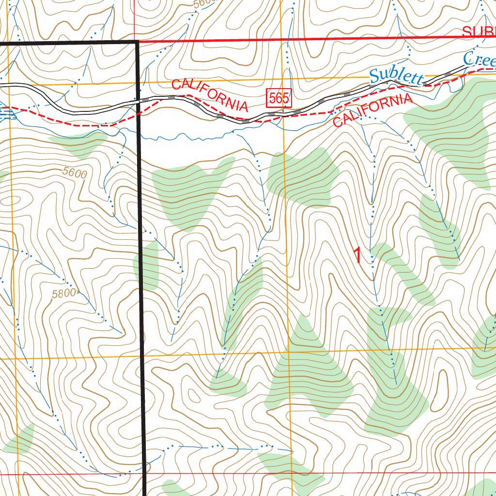 Sublett Reservoir, ID FSTopo Map by US Forest Service - Topo | Avenza Maps