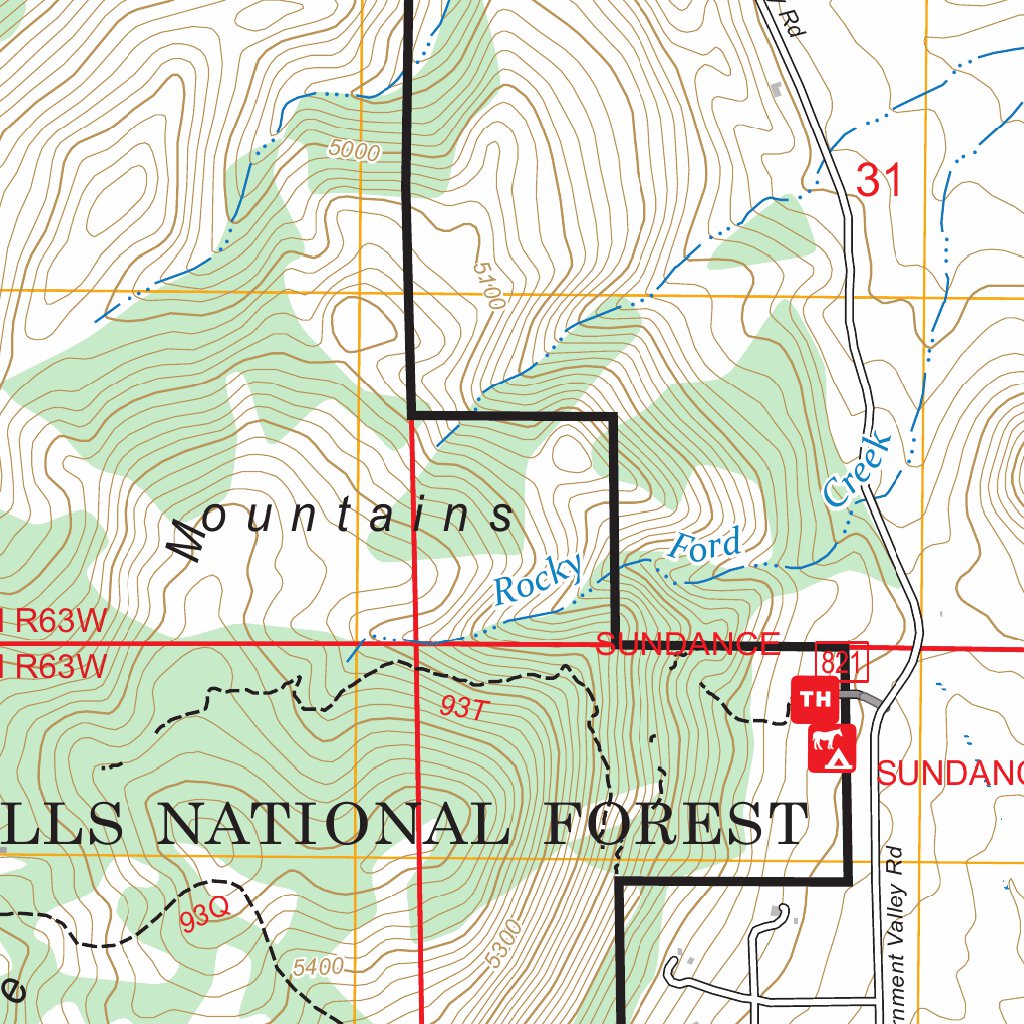 Sundance East, WY FSTopo Map by US Forest Service - Topo | Avenza Maps