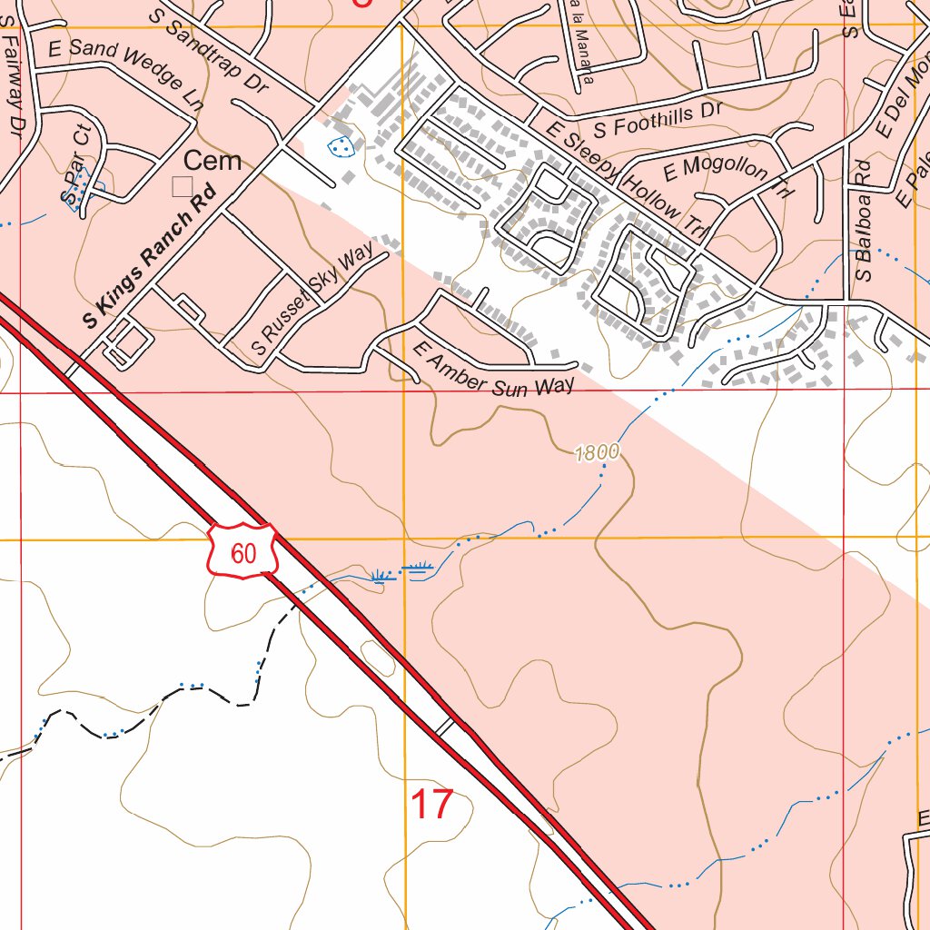 Superstition Mountains SW, AZ FSTopo Map by US Forest Service - Topo ...