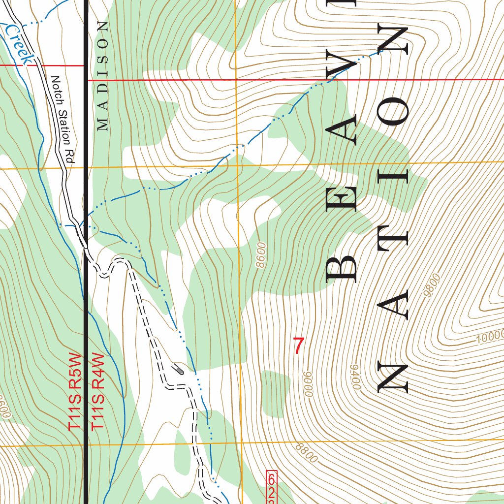 Swamp Creek, MT FSTopo Map by US Forest Service - Topo | Avenza Maps