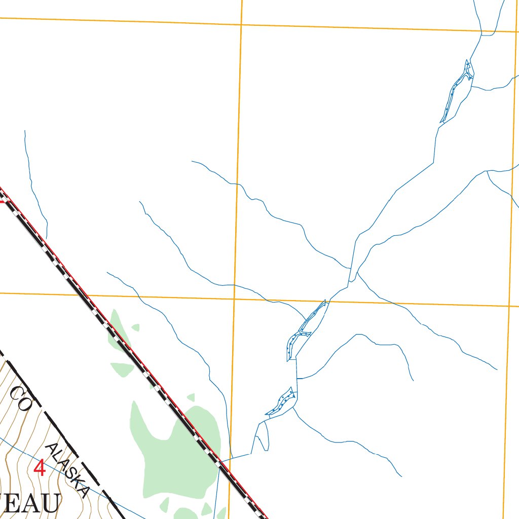 Taku River B-5 OE E SW, AK-BC FSTopo Map by US Forest Service - Topo ...