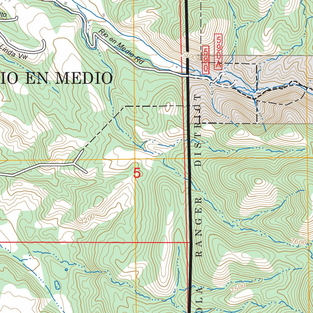 Tesuque, NM FSTopo Map by US Forest Service - Topo | Avenza Maps