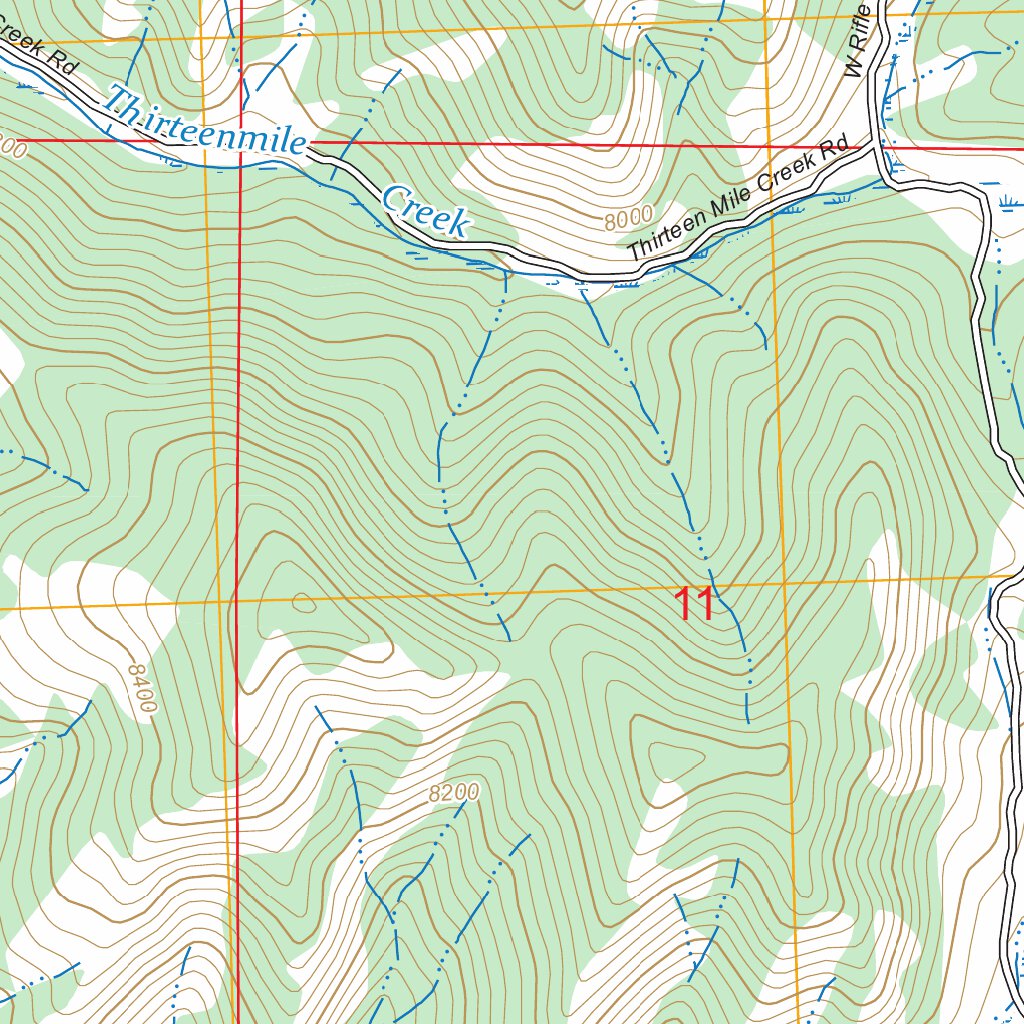 Thirteenmile Creek, CO FSTopo Map by US Forest Service - Topo | Avenza Maps
