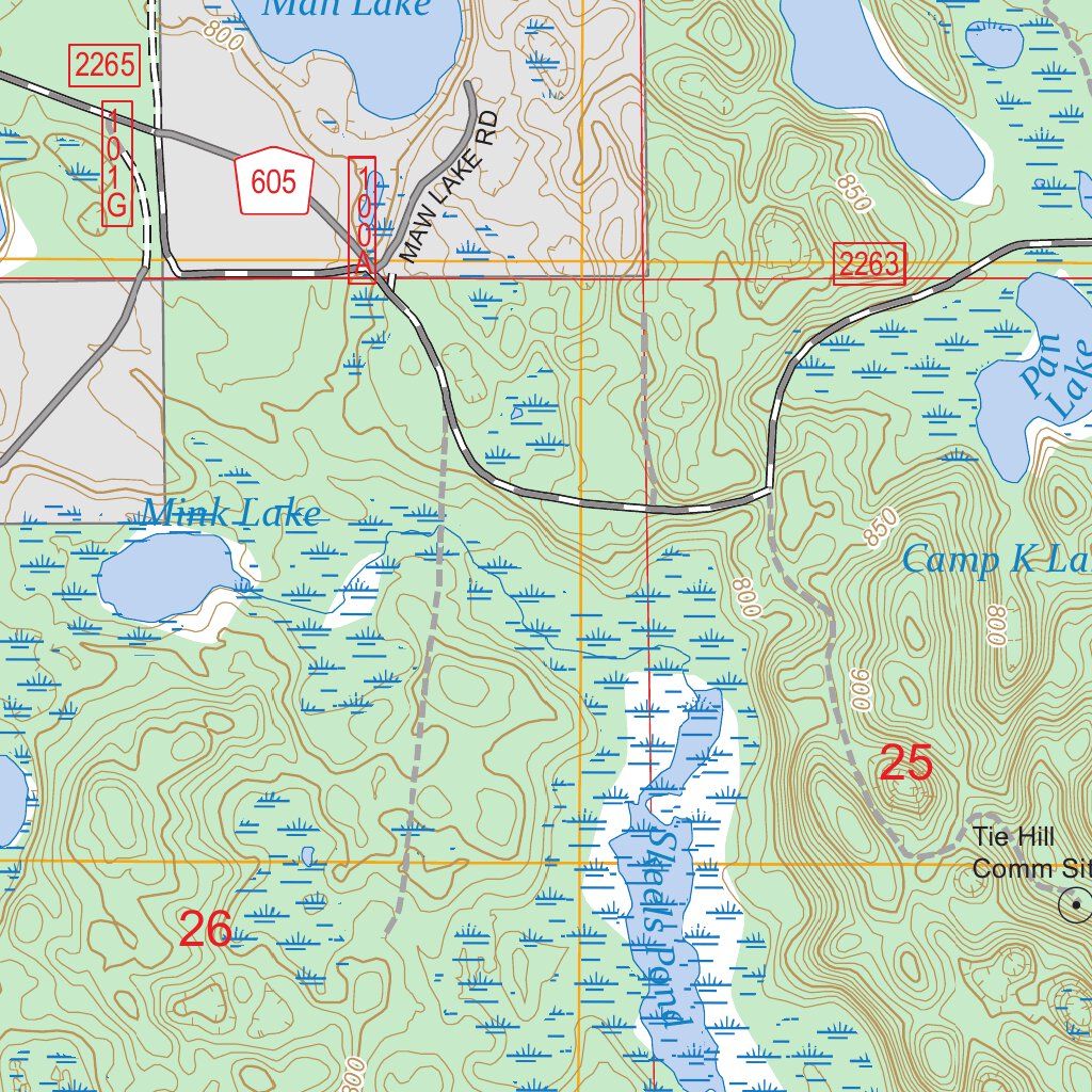 Tie Lake, MI FSTopo Map by US Forest Service - Topo | Avenza Maps