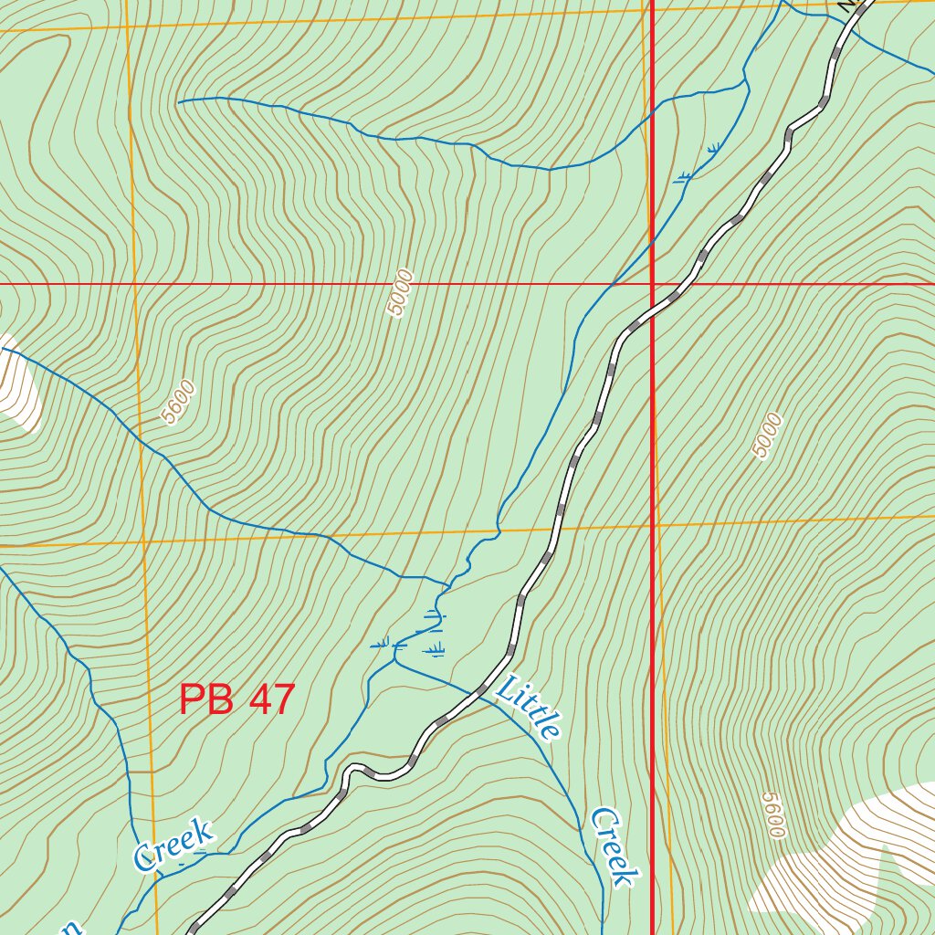 Tin Creek, MT FSTopo Map by US Forest Service - Topo | Avenza Maps