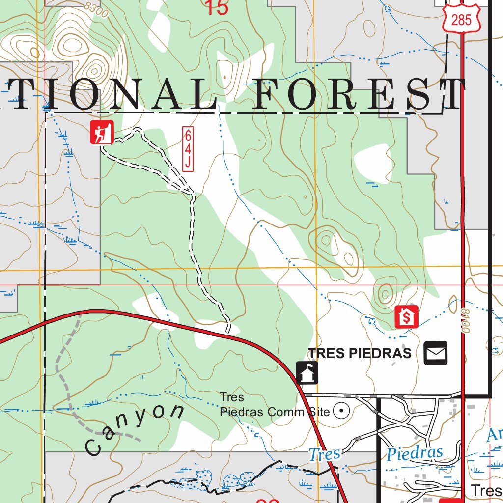 Tres Piedras, NM FSTopo Map by US Forest Service - Topo | Avenza Maps