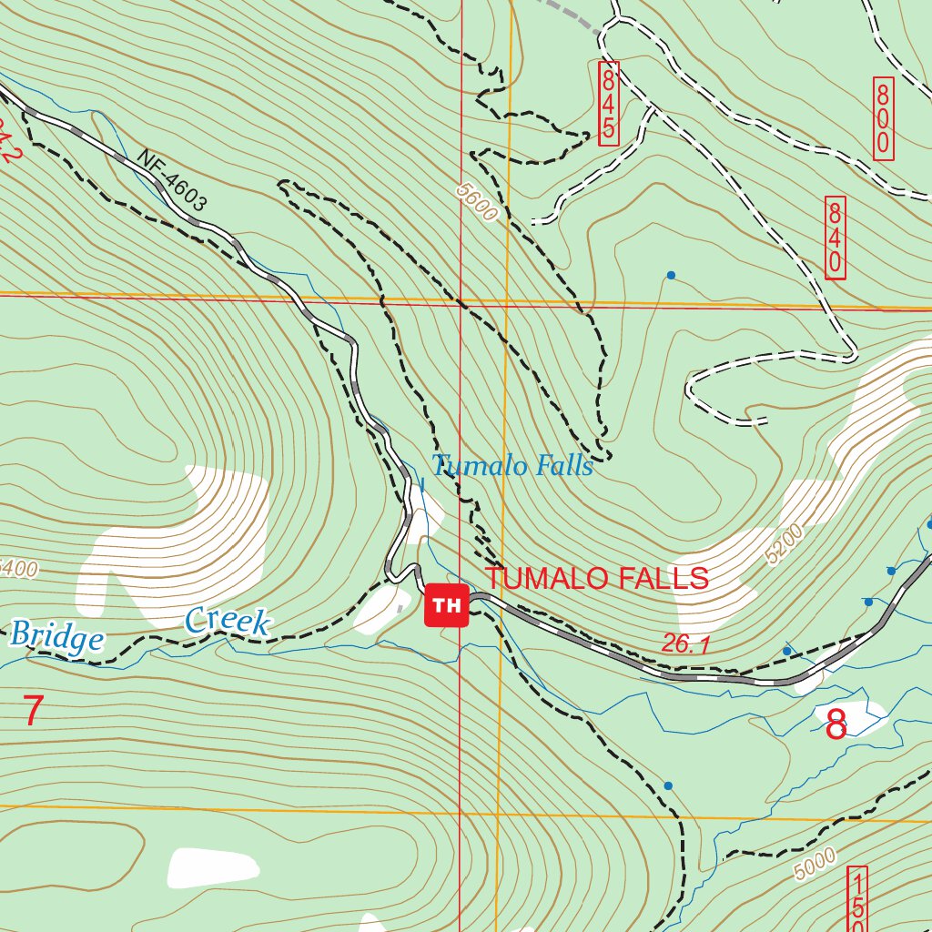 Tumalo Falls, OR FSTopo Map by US Forest Service - Topo | Avenza Maps
