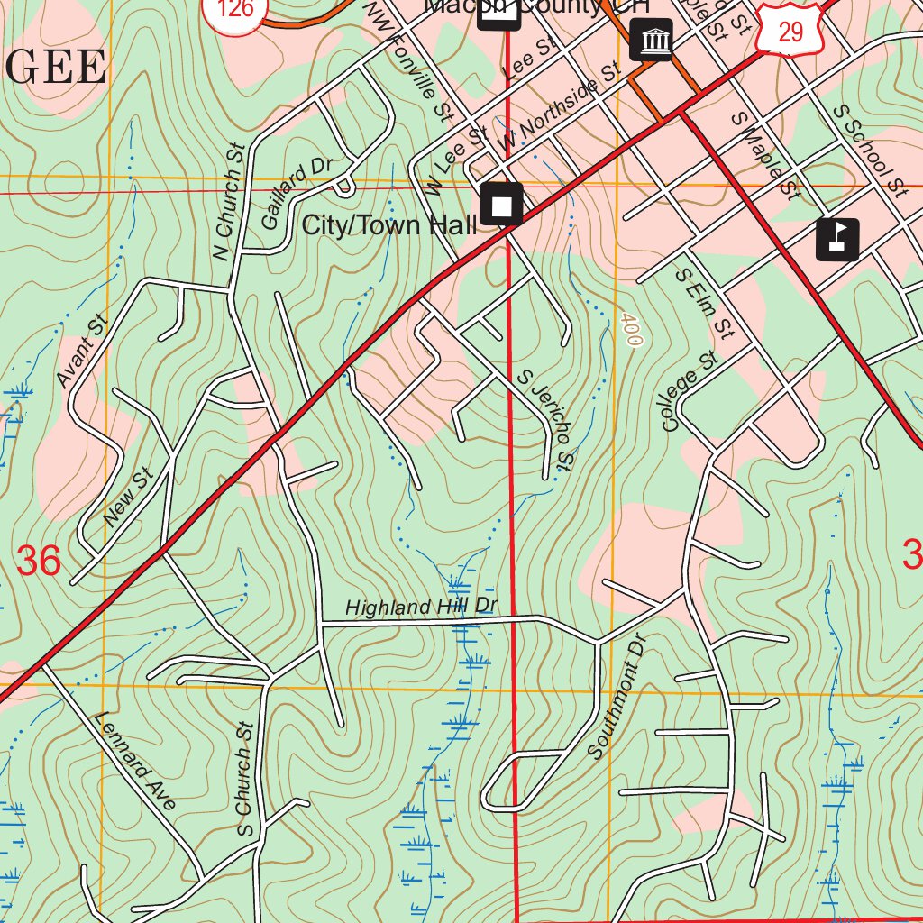 Tuskegee, AL FSTopo Map by US Forest Service - Topo | Avenza Maps
