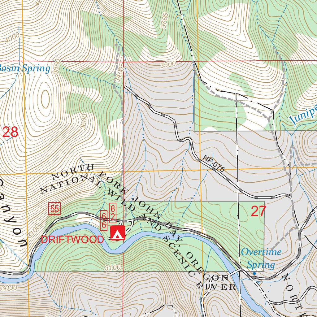 Ukiah SE, OR FSTopo Map by US Forest Service - Topo | Avenza Maps