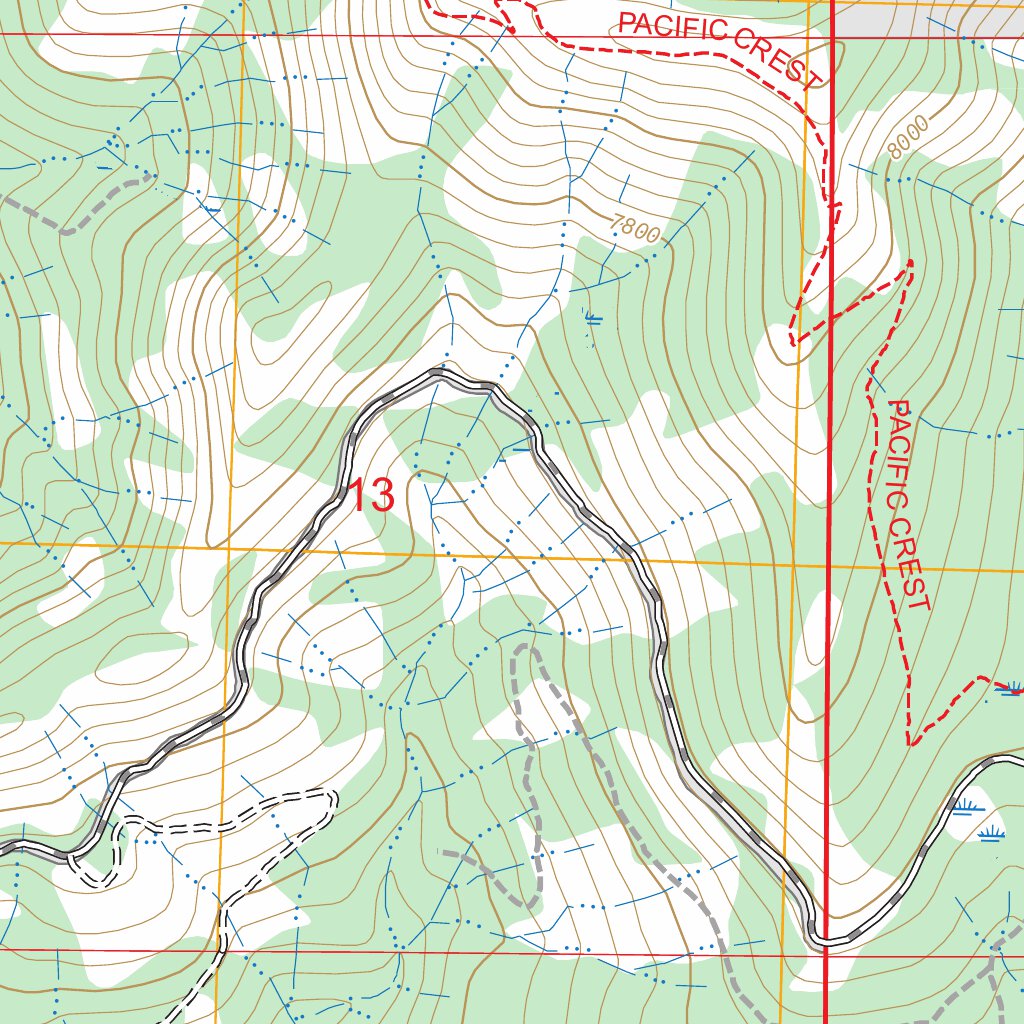 Webber Peak, CA FSTopo Map by US Forest Service - Topo | Avenza Maps