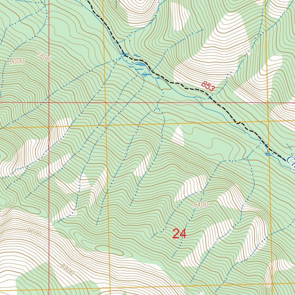 West Beckwith Mountain, CO FSTopo Map by US Forest Service - Topo ...