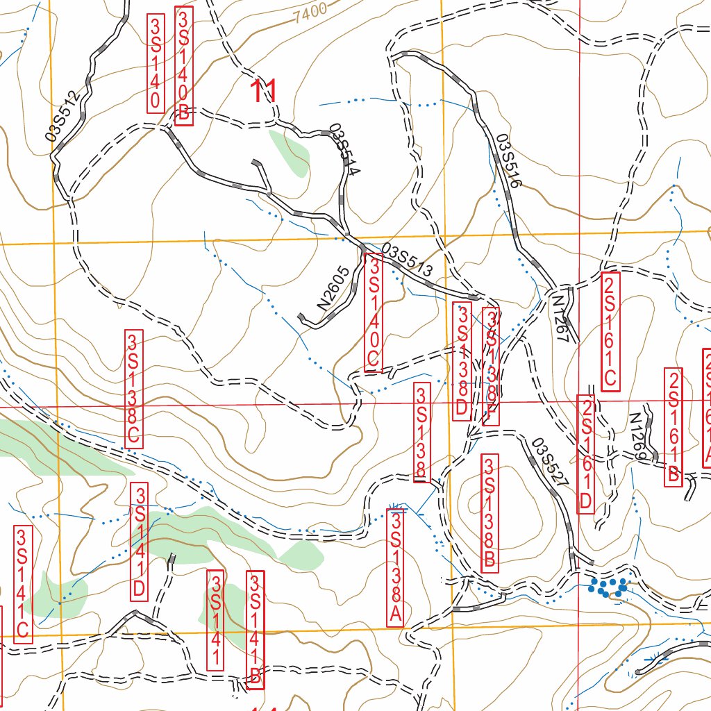 Whitmore Hot Springs, CA FSTopo Map by US Forest Service - Topo ...