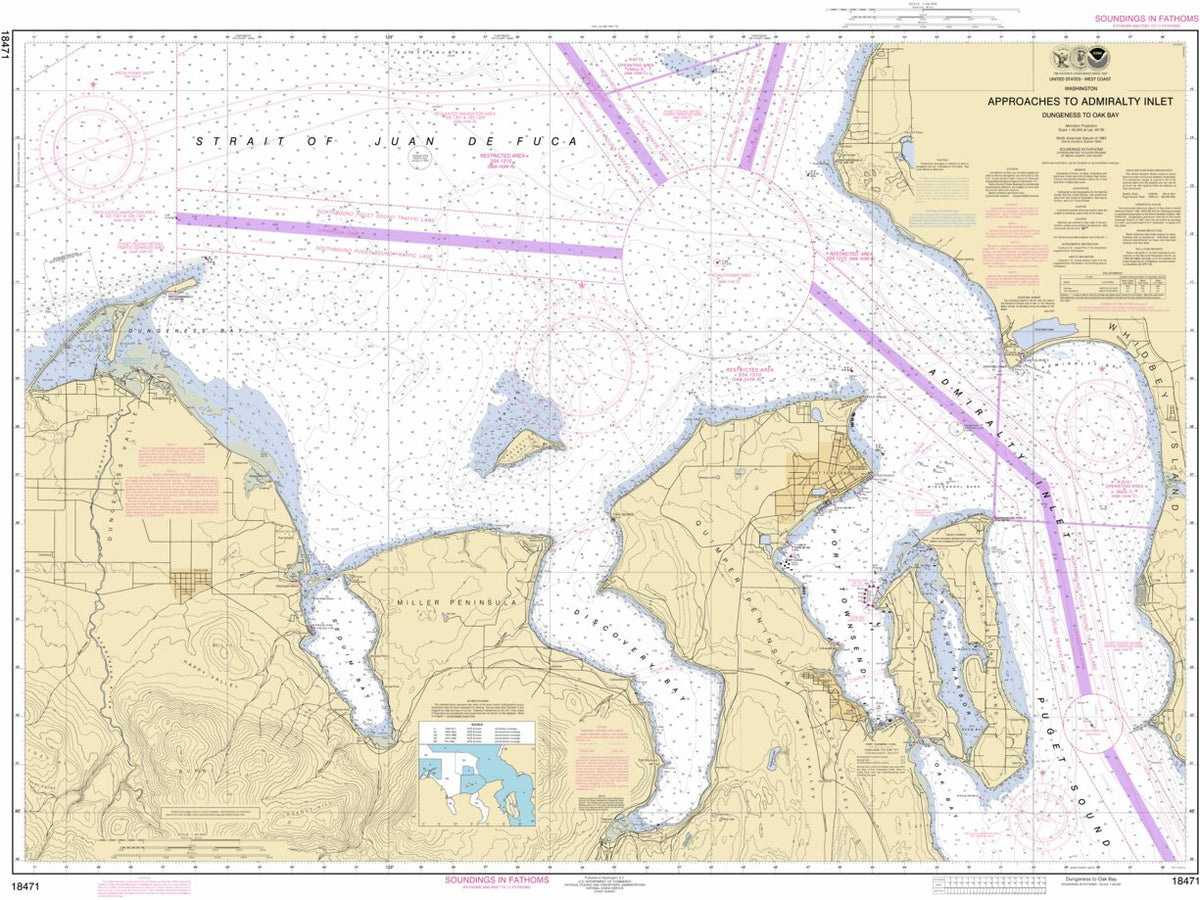 Approaches To Admiralty Inlet Map by National Oceanographic ...