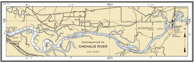 Continuation Of Chehalis River Map by National Oceanographic ...