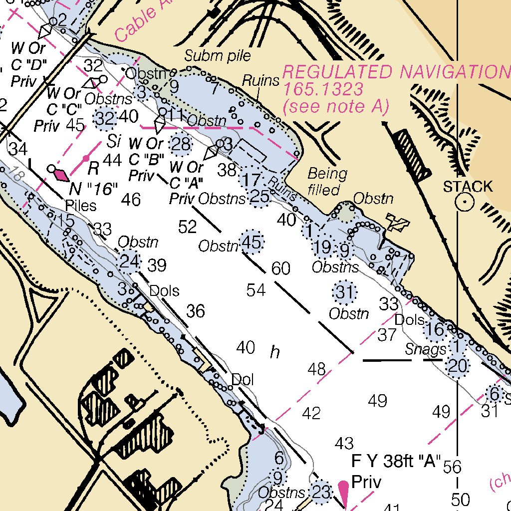 Port Of Portland Including Vancouver Map by National Oceanographic ...
