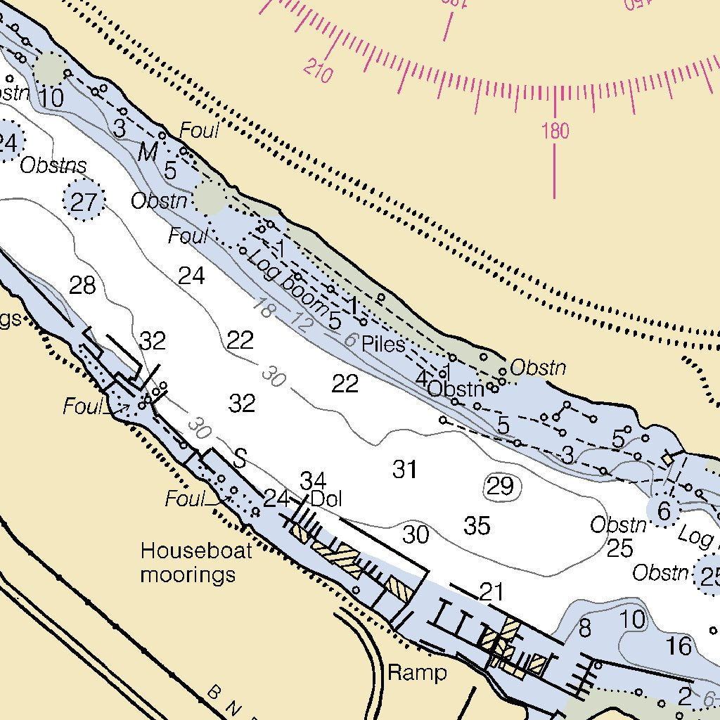 Multnomah Channel Southern Part Map by National Oceanographic ...