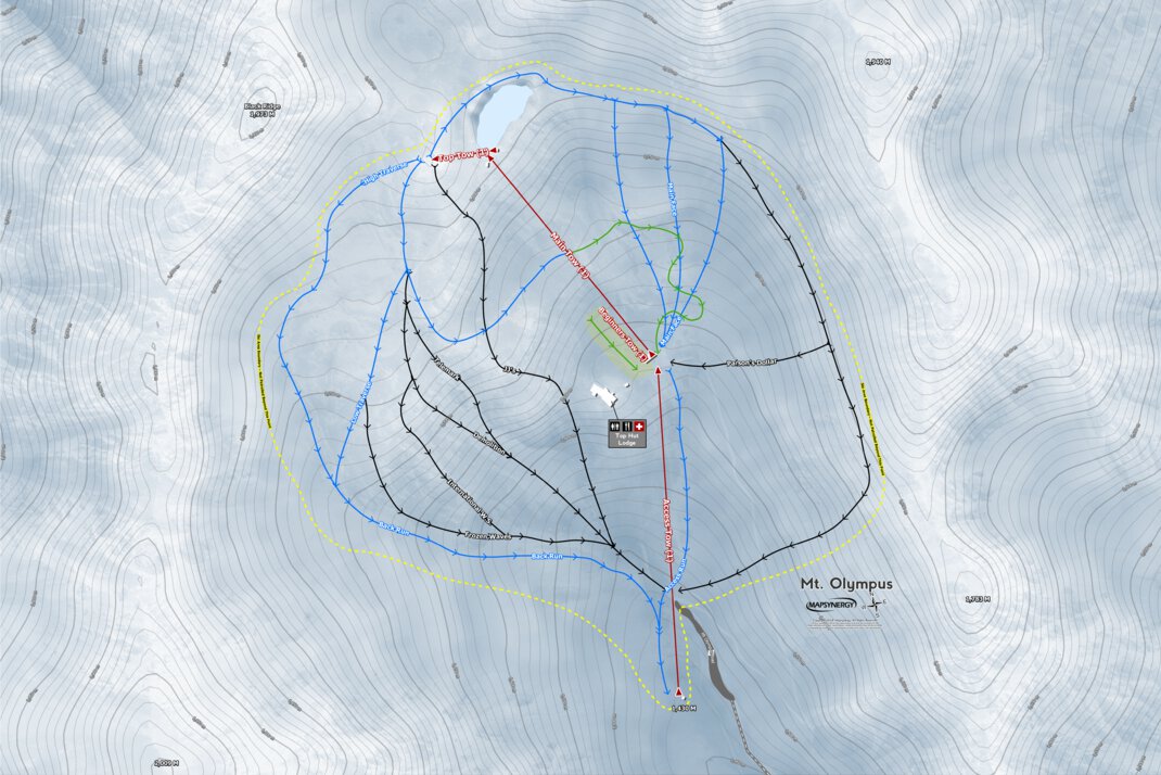 Mt Olympus Resort Map by Mapsynergy | Avenza Maps