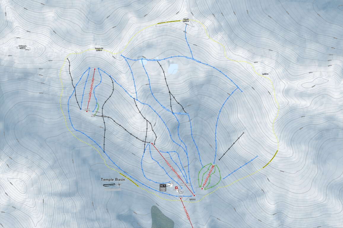 Temple Basin Resort Map by Mapsynergy | Avenza Maps