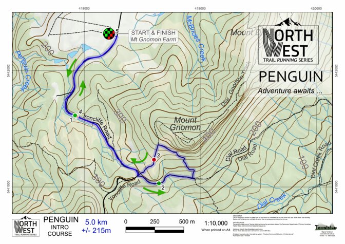 NWTRS Penguin Intro Course 5km Map by Terrainium Pty Ltd | Avenza Maps