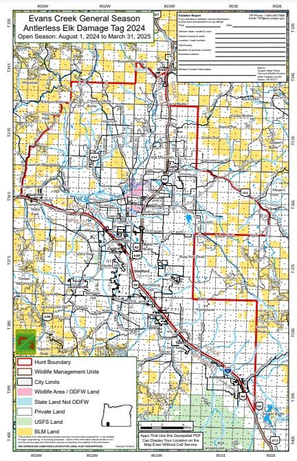 [GSAEDT] Evans Creek Map by Oregon Department of Fish and Wildlife ...