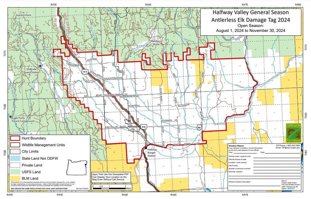 [GSAEDT] Halfway Valley Map by Oregon Department of Fish and Wildlife ...
