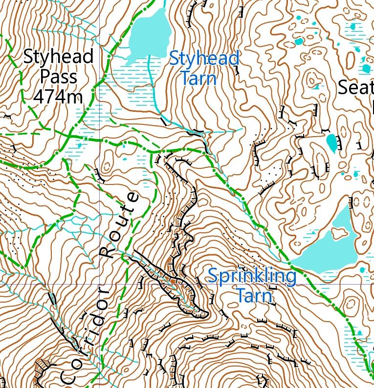 Central Fells from Borrowdale Map by Laser Mountain Maps | Avenza Maps