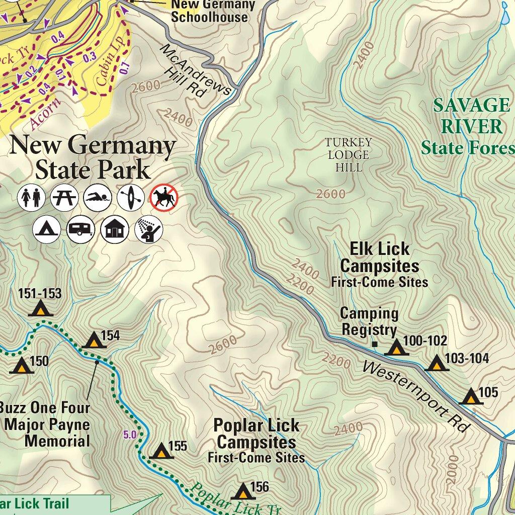 Deep Creek - Savage River State Forest Lizard Map, MD by Purple Lizard ...