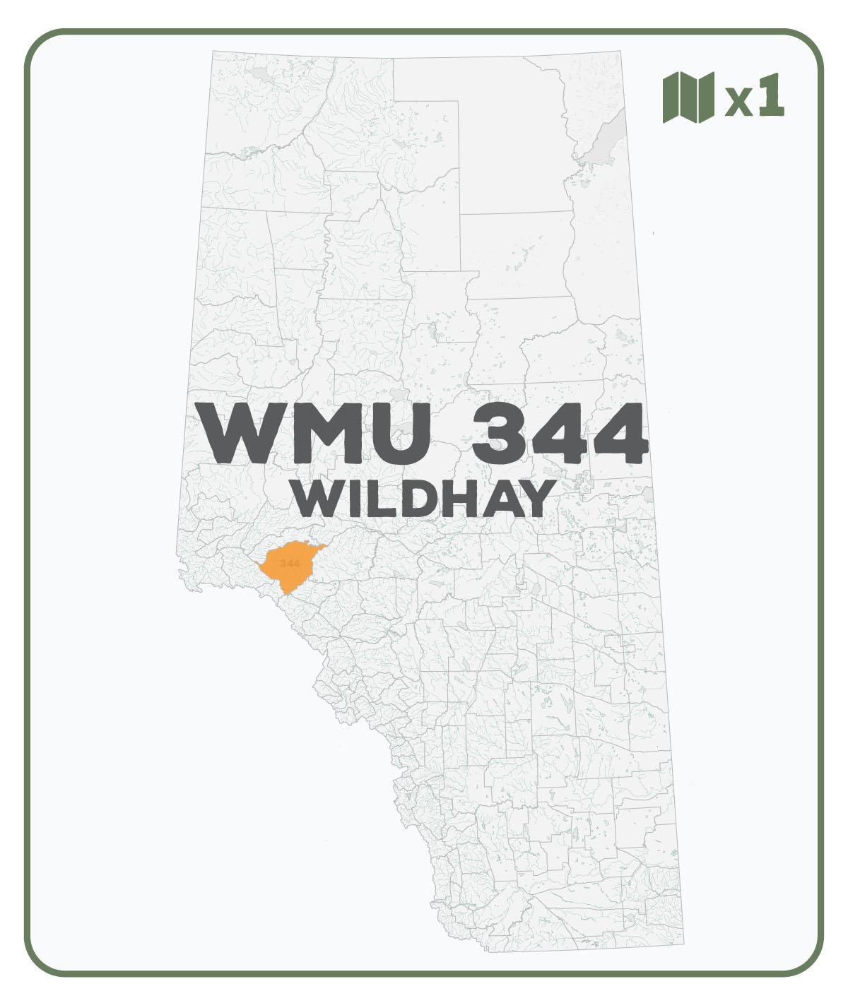 WMU 344 Wildhay – Alberta Hunting Topo Map by Backroad Mapbooks ...