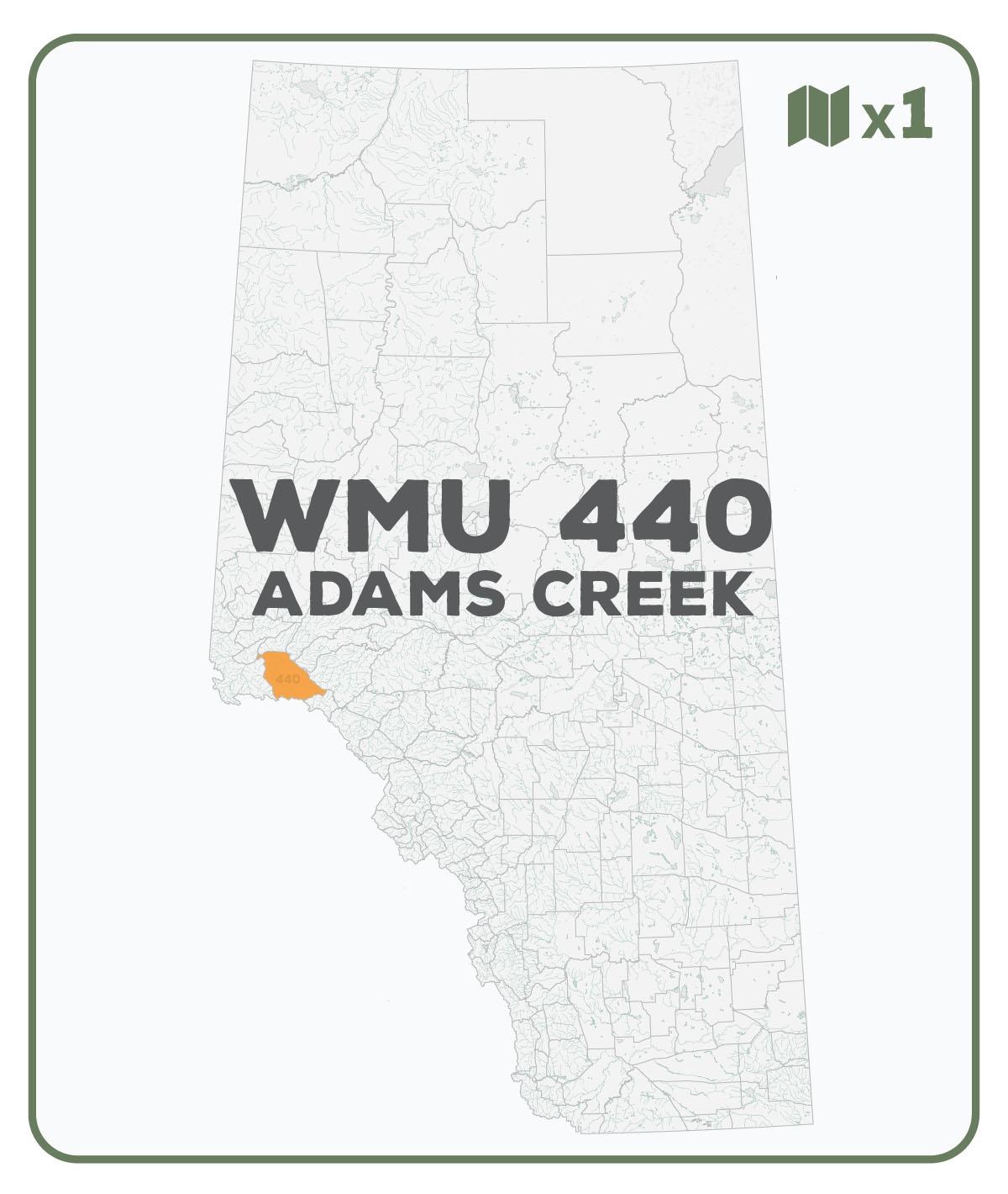 WMU 440 Adams Creek – Alberta Hunting Topo Map by Backroad Mapbooks ...