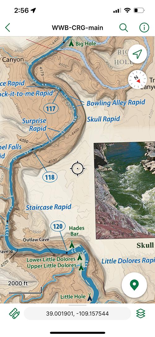Ruby Horsethief River Map with Westwater - Belknap's Canyonlands River ...