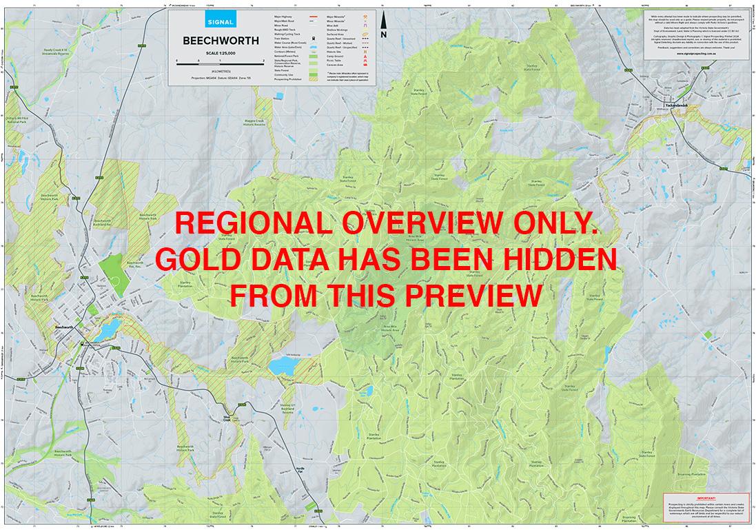 Beechworth - Gold Prospecting Map by Signal Prospecting | Avenza Maps