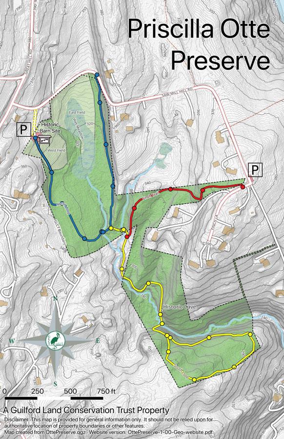 GLCT Priscilla Otte Preserve Trail Map by Guilford Land Conservation ...