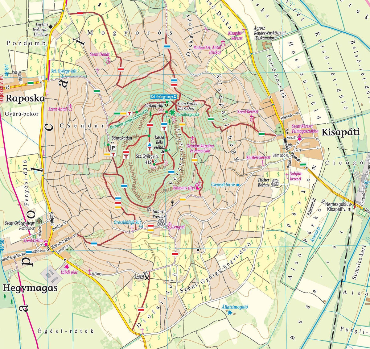 Badacsony, Szigliget, Szt. György-hegy turistatérkép, tourist Map by ...