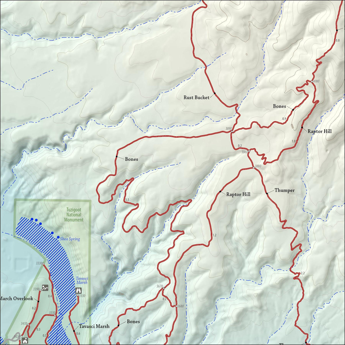 Cottonwood - Clarkdale - Jerome Trails Map by Emmitt Barks Cartography ...