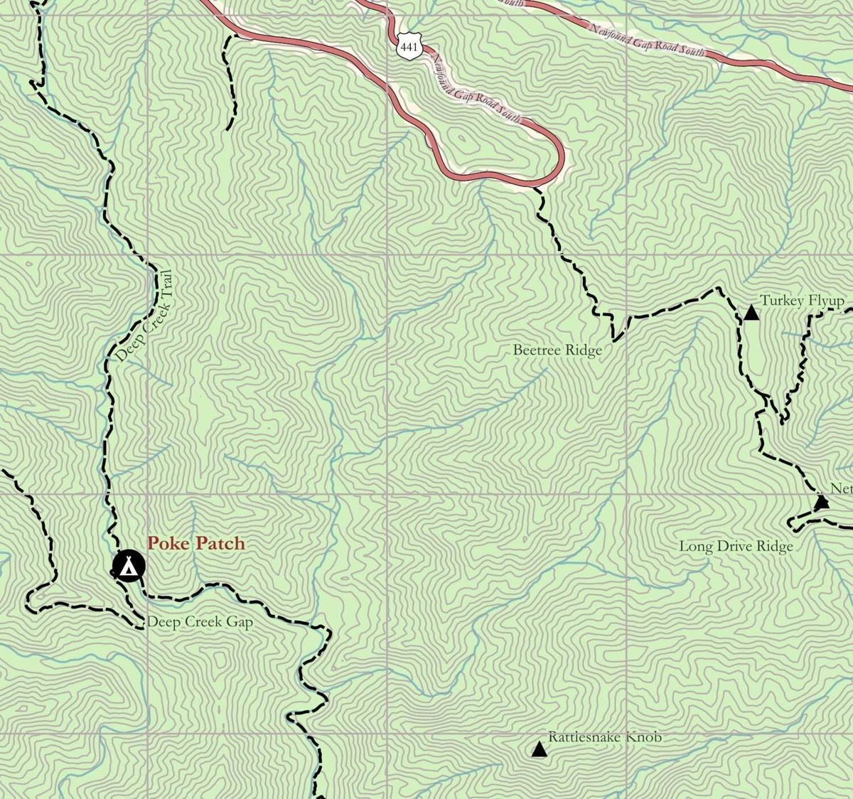 The Appalachian Trail: North Carolina & Tennessee Map by Eyes Up ...