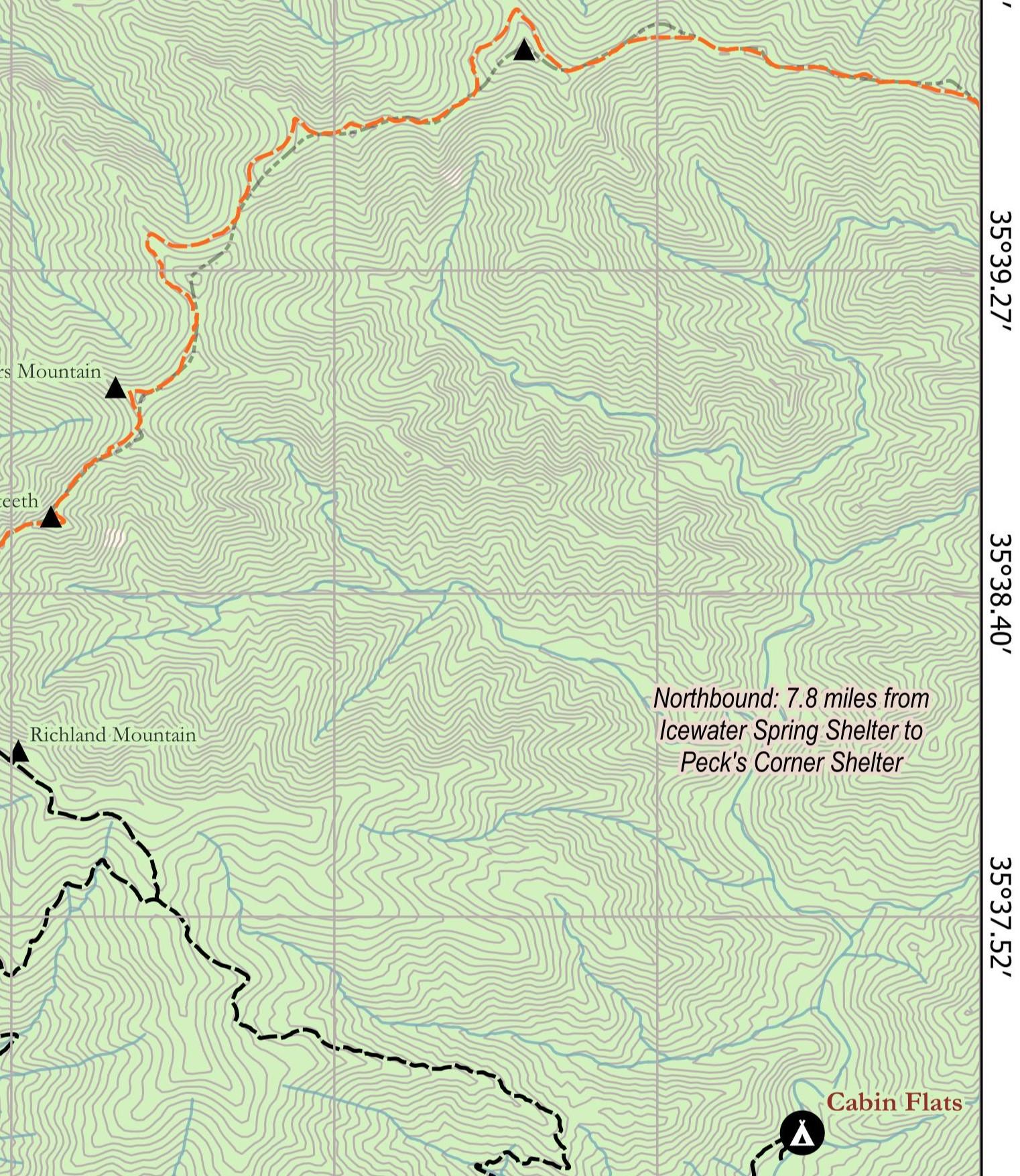 The Appalachian Trail: North Carolina & Tennessee Map by Eyes Up ...