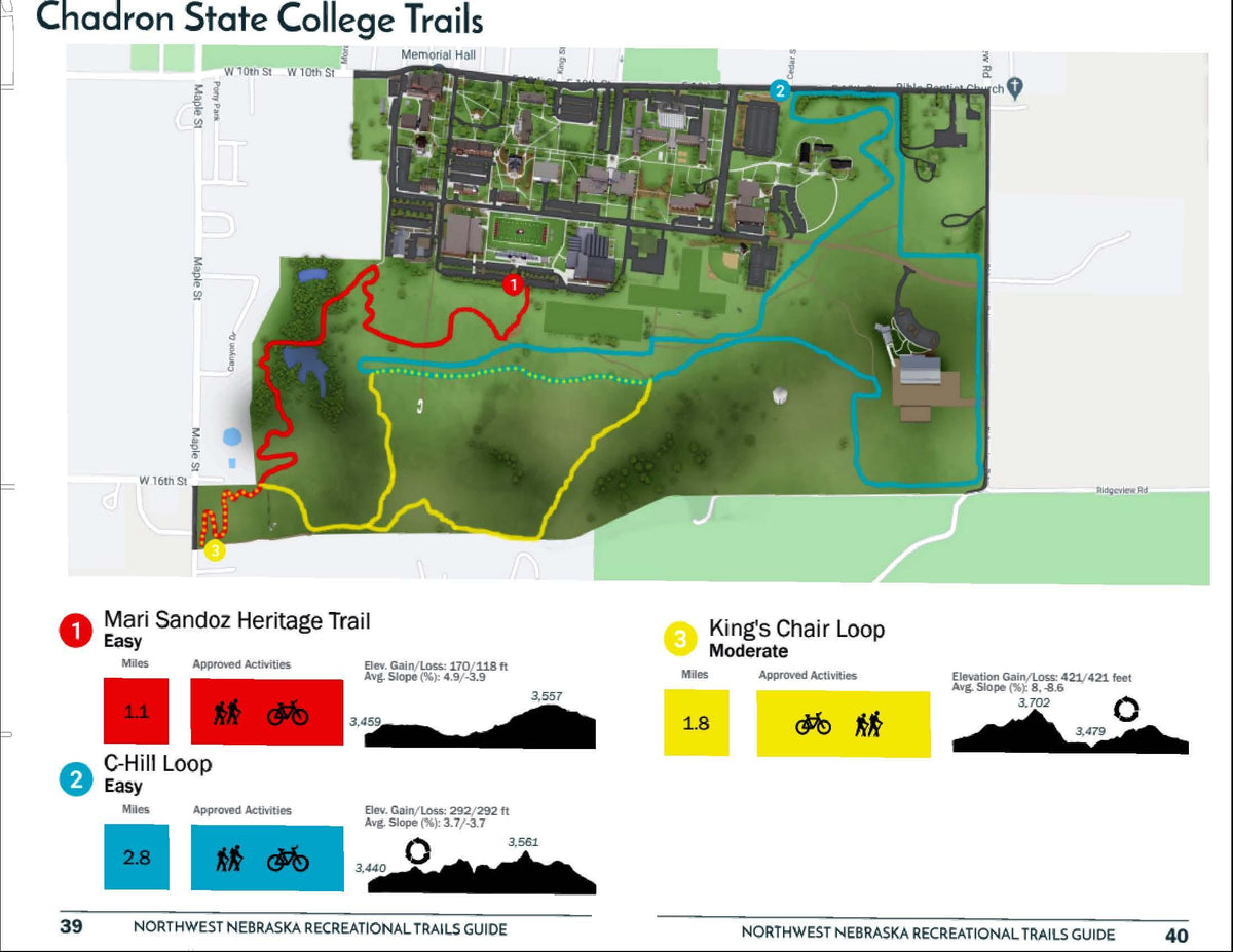 Chadron State College Trails Map by Northwest Nebraska Trails ...