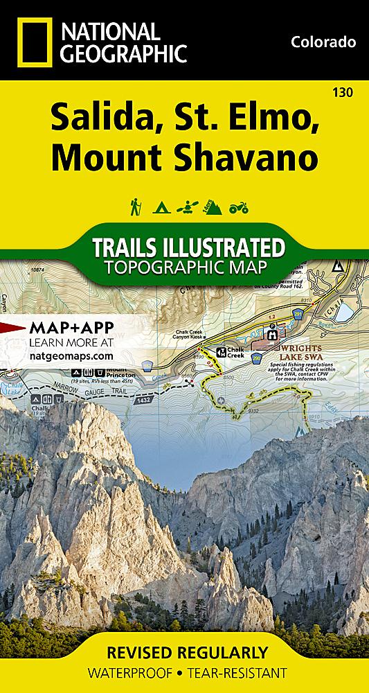 130 :: Salida, St. Elmo, Mount Shavano Map by National Geographic ...