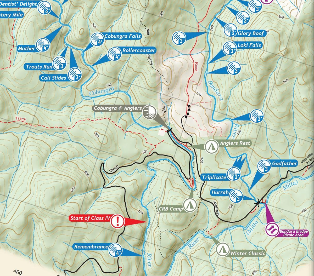 Mitta Mitta Valley - Whitewater Kayaking Maps Bundle Map by WHCC and ...