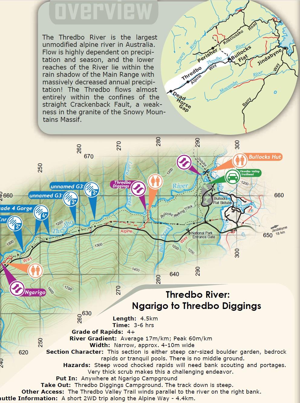 Thredbo River - Whitewater Kayaking Maps Map by WHCC and MUMC | Avenza Maps