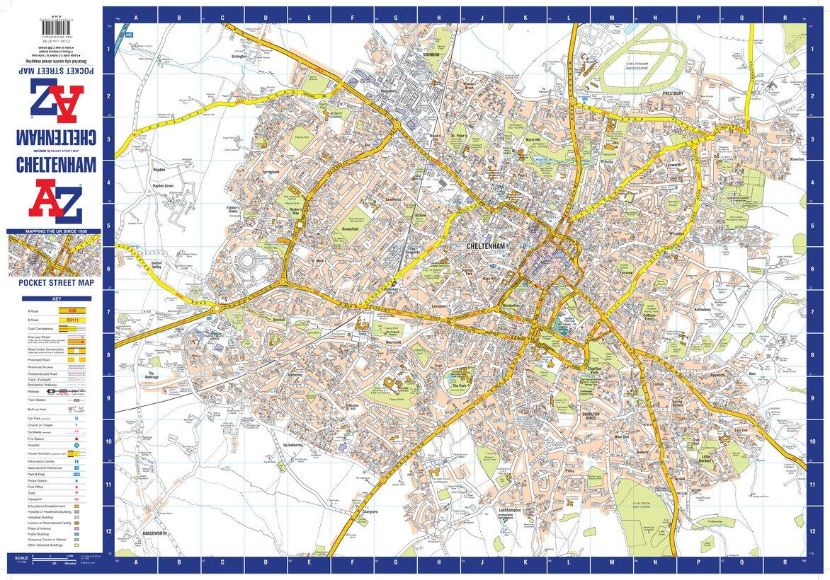 Cheltenham A-Z Pocket Street Map by Geographers' A-Z Map Company ...
