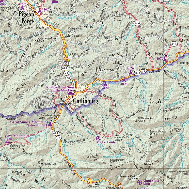 Tennessee Atlas & Gazetteer Map by Garmin | Avenza Maps