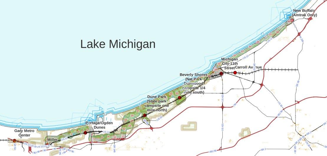 Dunes Long Trail Map by Dunes Long Trail | Avenza Maps