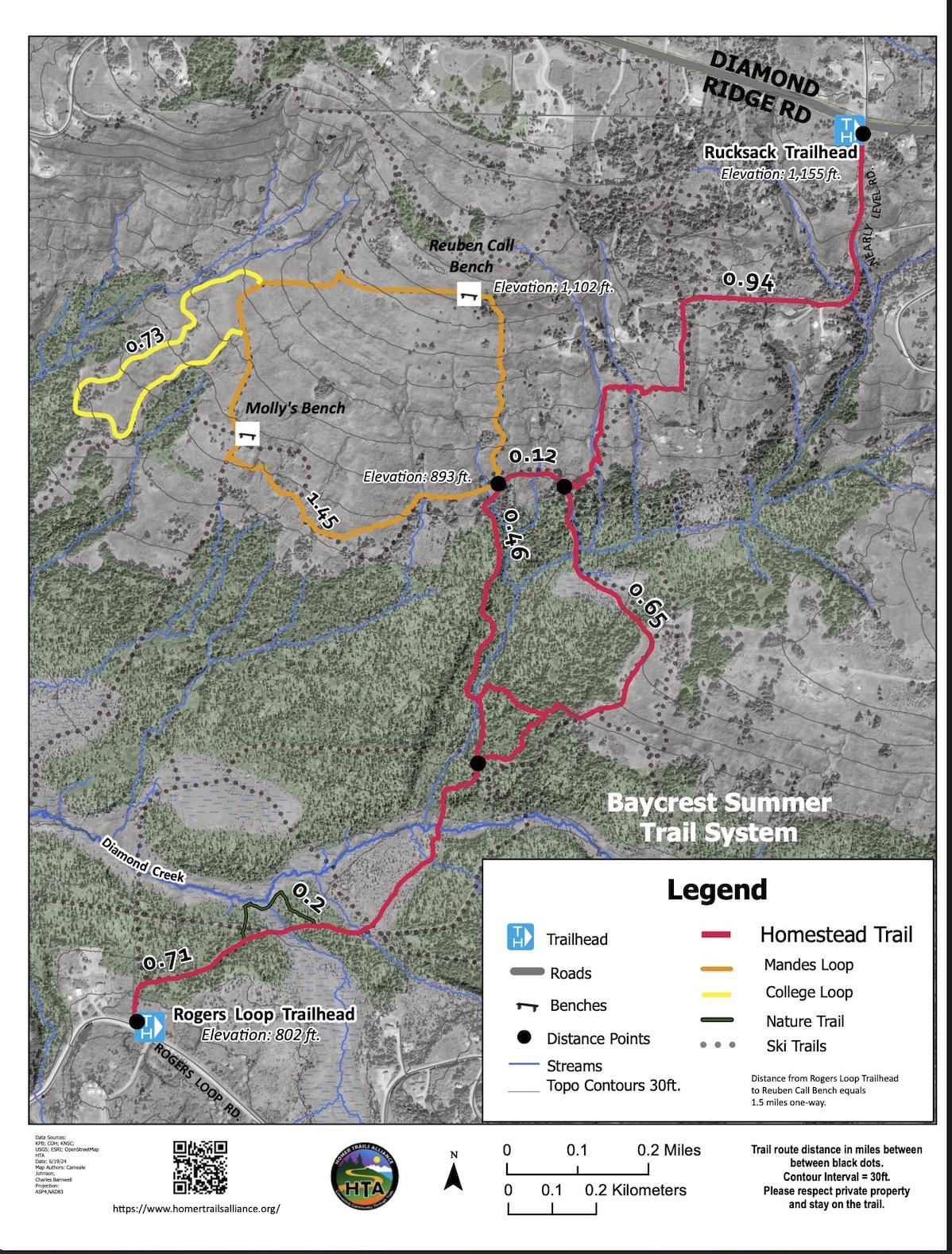 Baycrest Trail System Map by BarnwellGeospatial | Avenza Maps