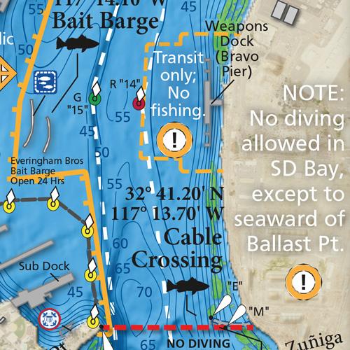 SoCal Fishing Maps - San Diego Bay Map by Graylight Media | Avenza Maps