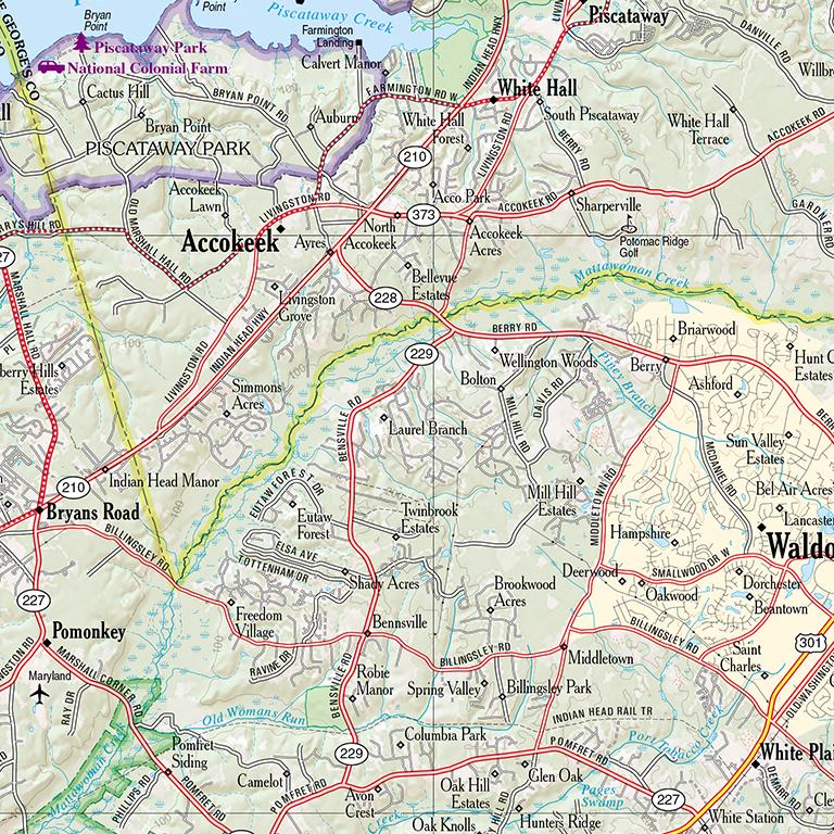 Maryland/Delaware Atlas & Gazetteer Map by Garmin | Avenza Maps